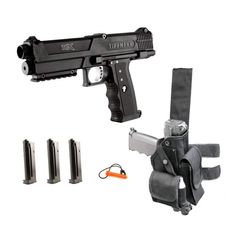Tippmann TiPX Deluxe Paintball Gun Pistol Kit - Black • Tri-City Extreme