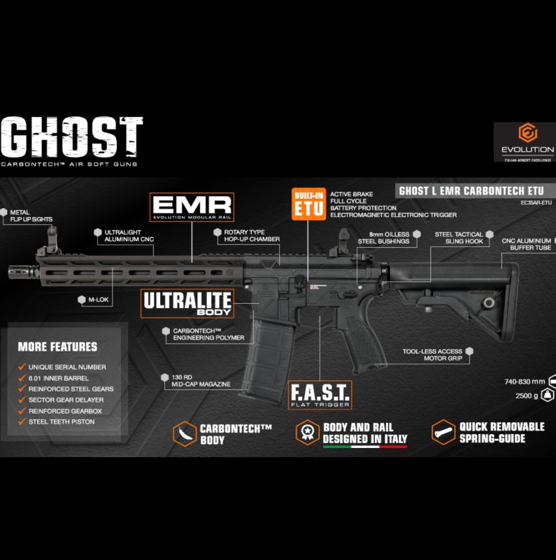 Evolution Ghost L EMR Carbontech ETU, Black • Tri-City Extreme