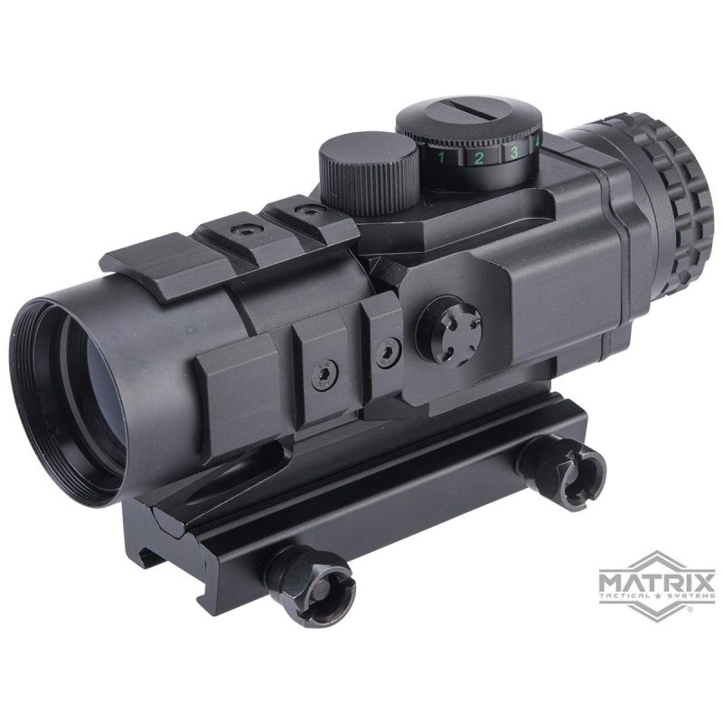 Matrix Tactical 3x32 Red/Green Dot Illuminated Airsoft Rifle Scope ...